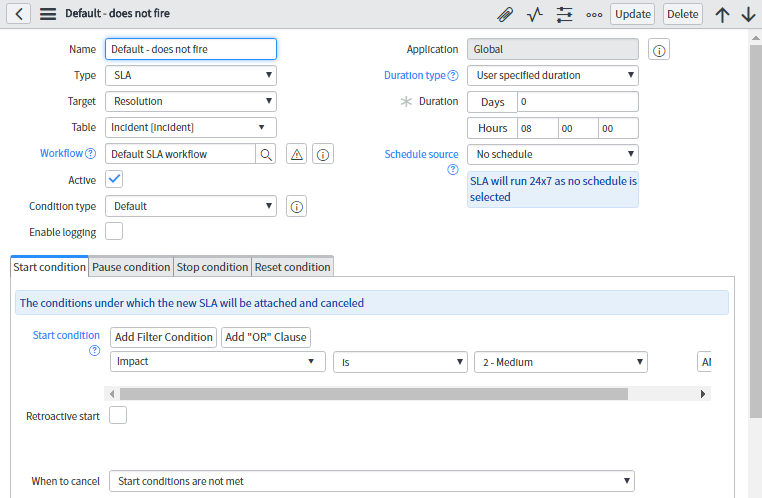 Simple vs. Default SLA Condition Rules in ServiceNow | Emergys