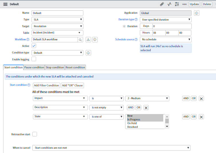 Simple vs. Default SLA Condition Rules in ServiceNow | Emergys